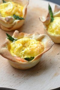 Mini quiches met gerookte zalm en groene asperges - OhMyFoodness