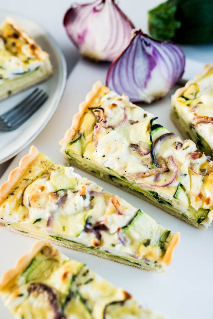 Courgette quiche met geitenkaas - OhMyFoodness
