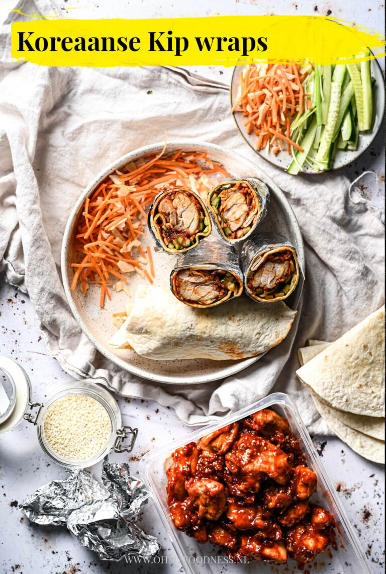 Koreaanse kip wraps - OhMyFoodness
