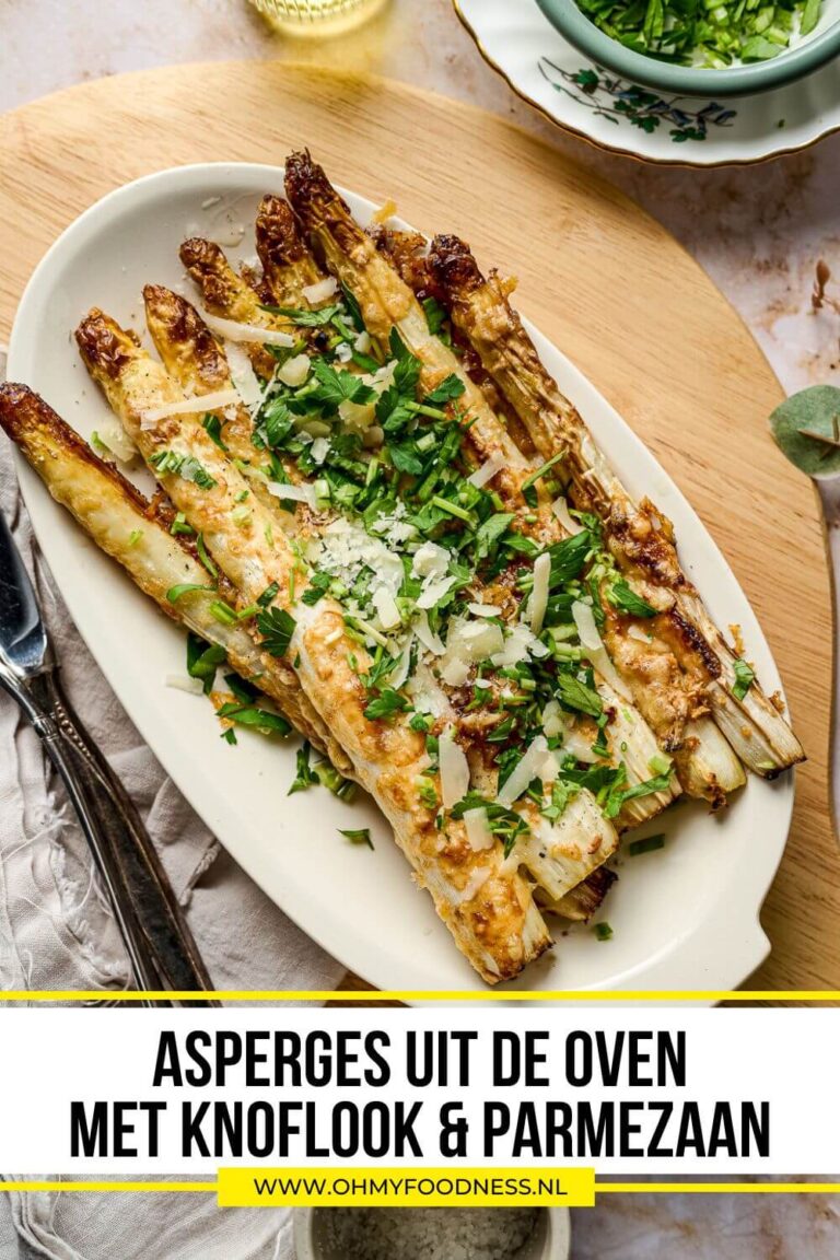 Asperges uit de oven met knoflook & Parmezaan - OhMyFoodness