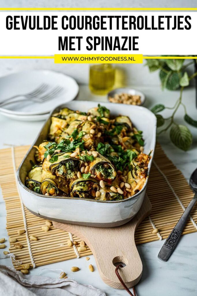 Courgette rolletjes met spinazie - OhMyFoodness