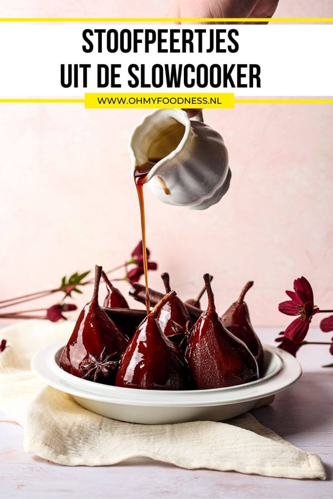 Stoofpeertjes uit de slowcooker - OhMyFoodness