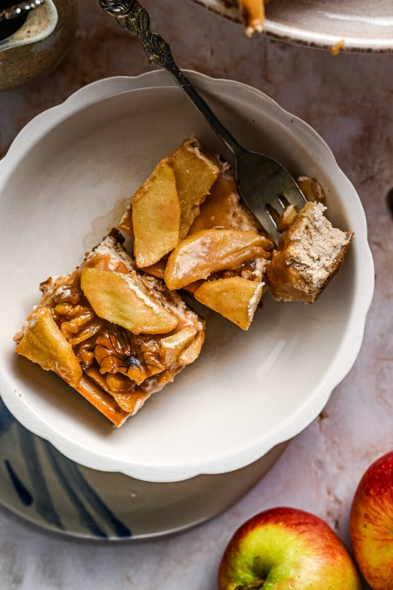 Cheesecake bars met karamel appels - OhMyFoodness
